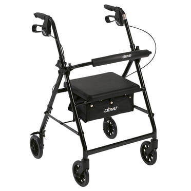 Drive Medical Two Wheeled Walker with Seat, Blue - Walmart.com