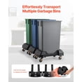 Heavy Duty Trash Can Dolly with 4 Lockable Wheels for 16 23 Gallon ...