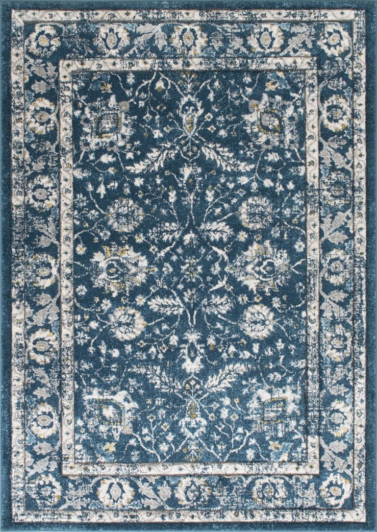 Allstar Rugs Blue Thunder French Country Rectangular Accent Rug ...