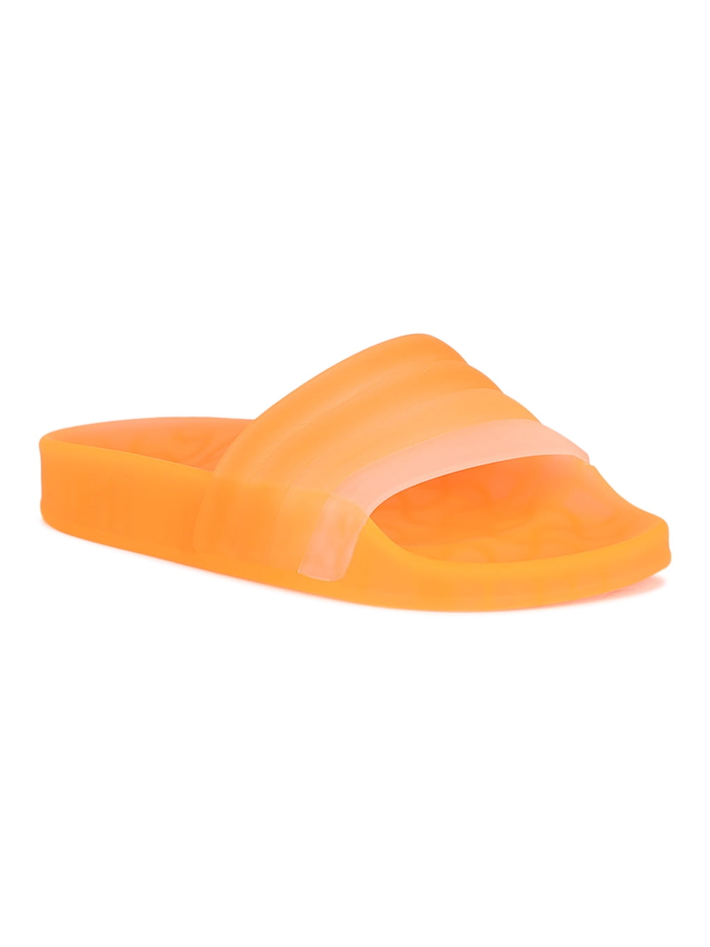 Women Colored Translucent PVC Slide Sandals 18706 - Walmart.com