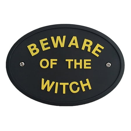 Large Friendly Witch Hanging Sign Halloween Party Decoration - BEWARE ...