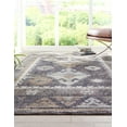 Rugs.com Eco Southwestern Collection Rug – 8' x 10' Charcoal Gray ...