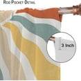 Boho Sunshine Blackout Curtains, Vintage Minimalist Abstract Wave Line ...
