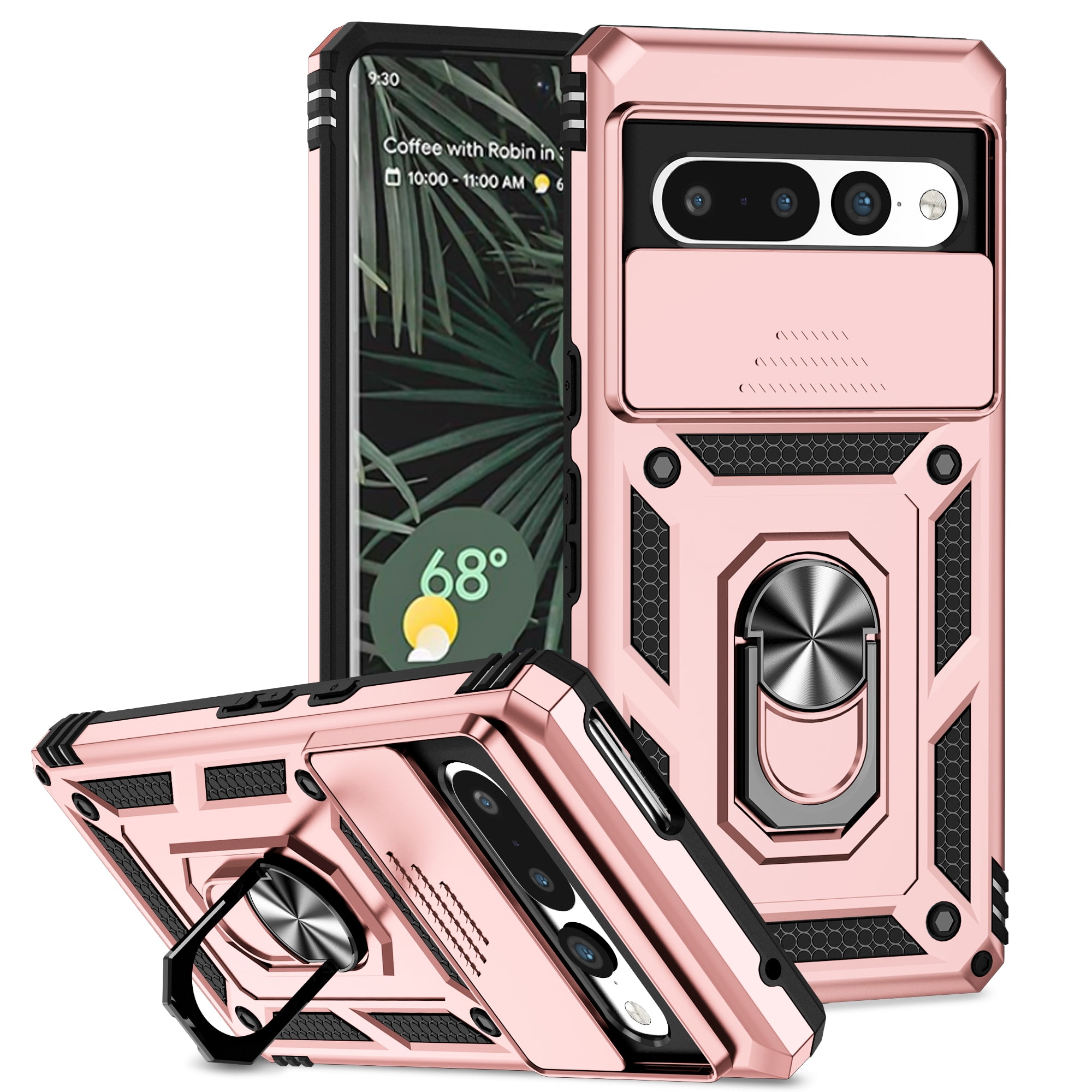 Decase Compatible with Google Pixel 7 Pro Case Shockproof Built-in Ring ...