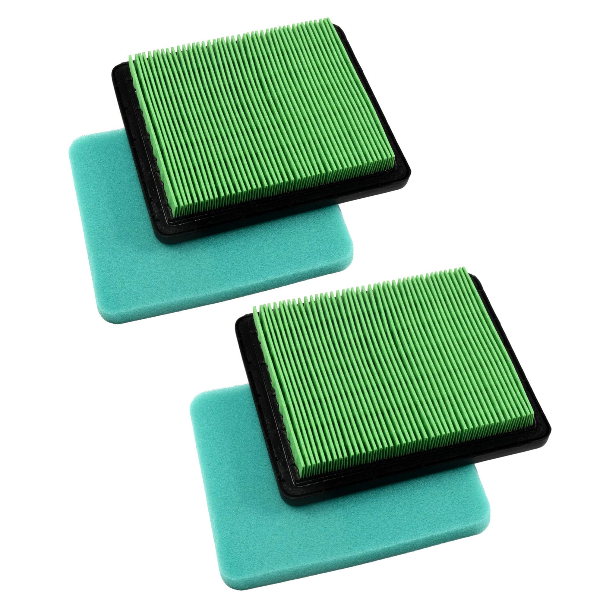 HQRP 2-Pack Flat Air Filter Cartridge with Pre-Filter for Honda 17211 ...