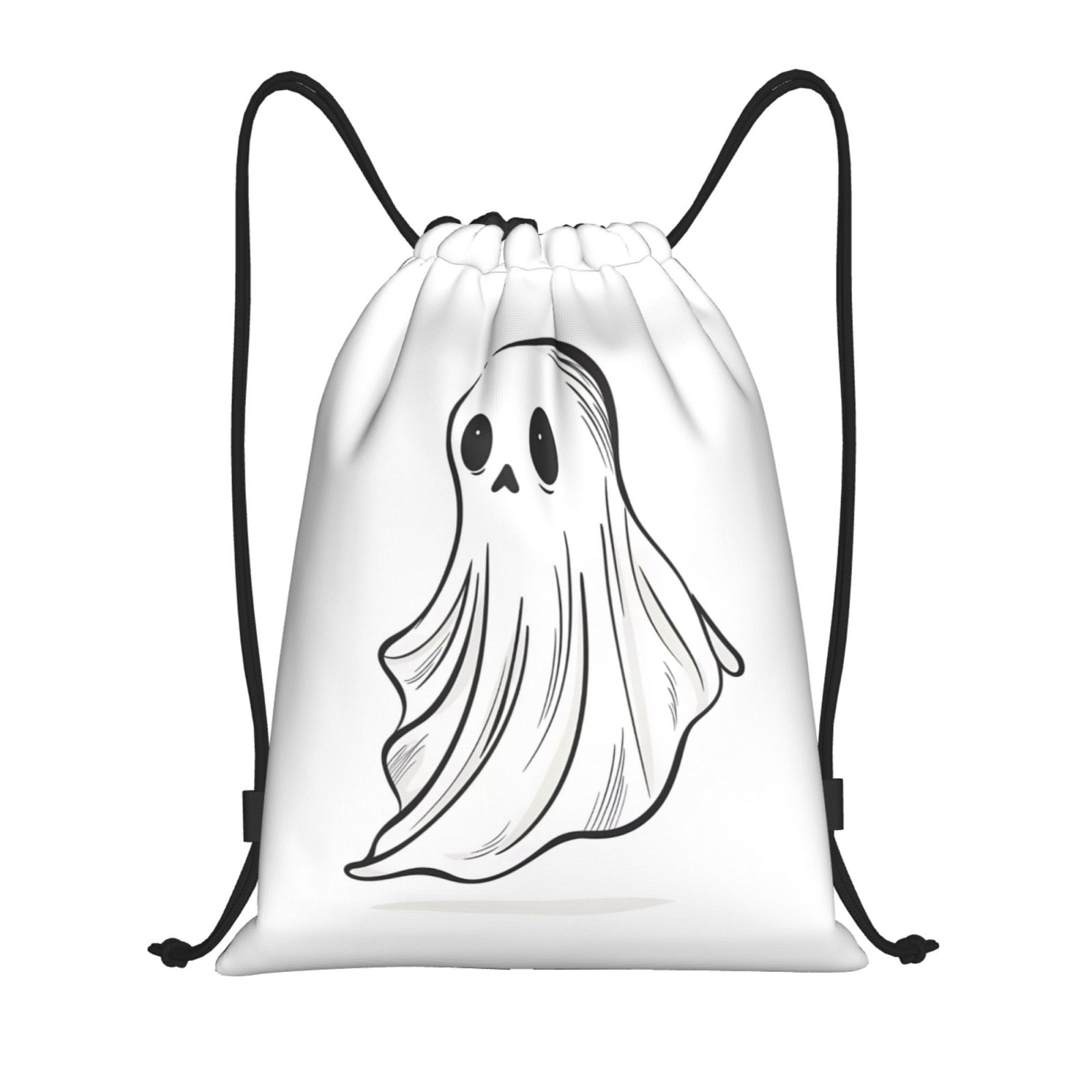Fotbe Cute Ghost Simple Drawing Bolsa Mochila con Cordón Estampada ...