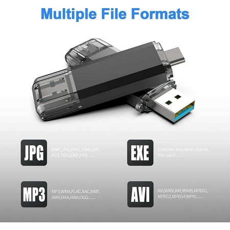 1pc Silver Usb C Flash Drive 36gb Dual, Usb 3.0 And Type C 36gb Otg ...