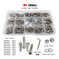 1 Box 304 A2 Stainless Steel Hex Hexagon Socket Cap Head Screw Bolt Nut ...