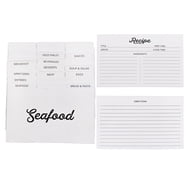 Farmhouse Metal Recipe Box With Cards And Dividers - Blue Vintage Tin ...