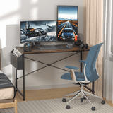 MoNiBloom Computer Desk with Storage Bag, 47" Workstation Table for ...