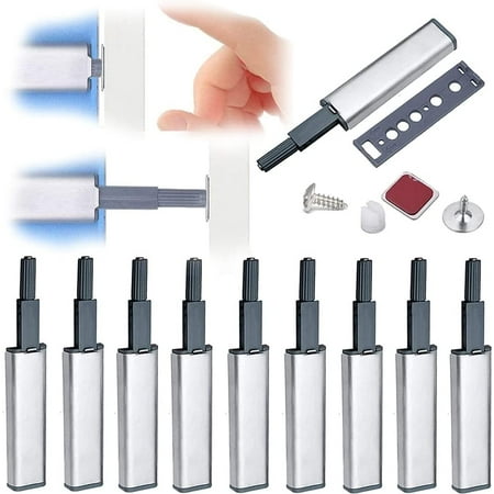 Push to Open Door Catches 10 Pack Cupboard Magnetic Push Catch Latch ...