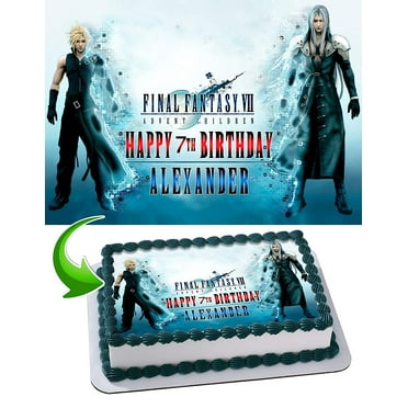 Final Fantasy VII Remake Video Game Cloud Strife Edible Cake Topper ...