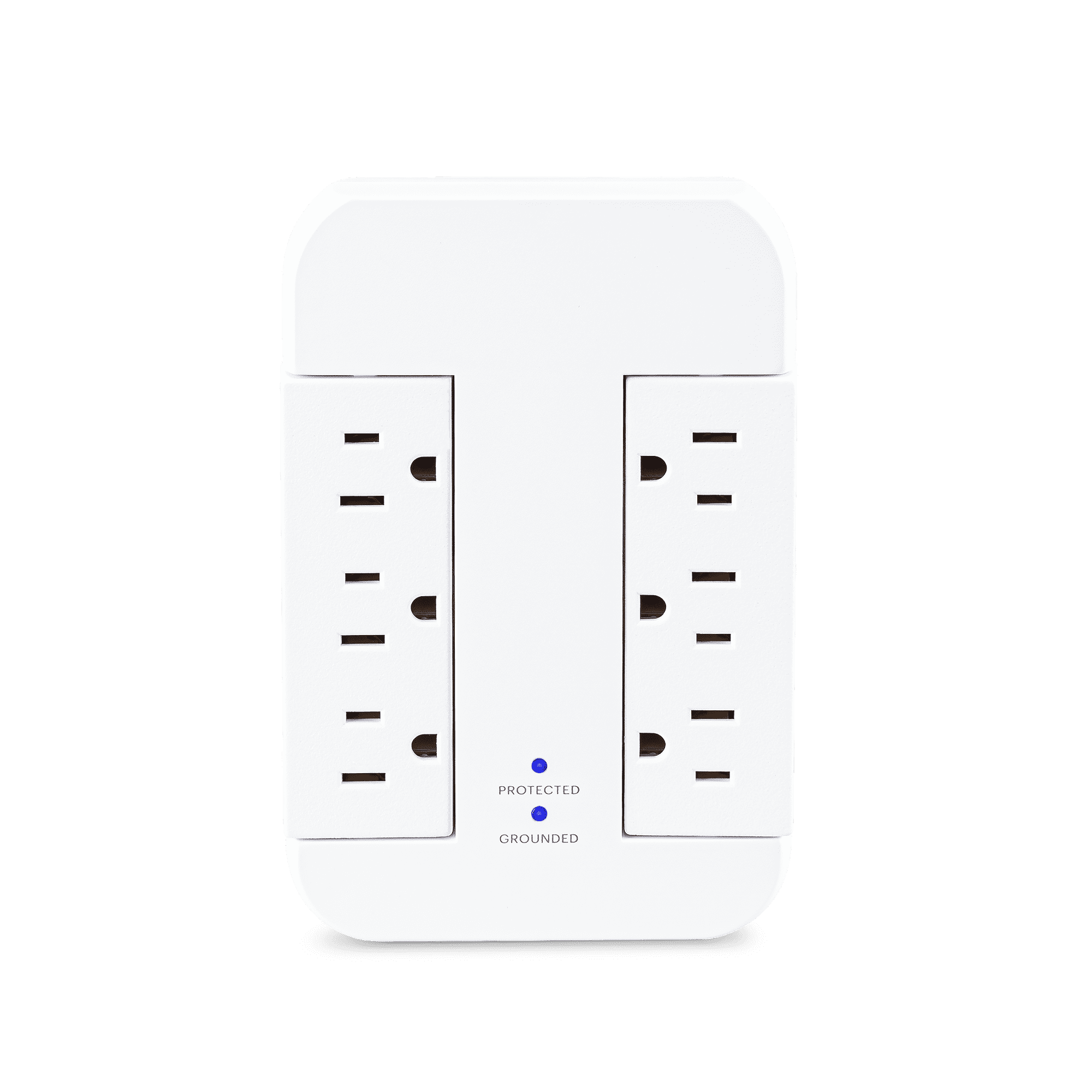 Brandclub - onn. White Swivel Surge Protector Wall Tap with 6 Outlets ...
