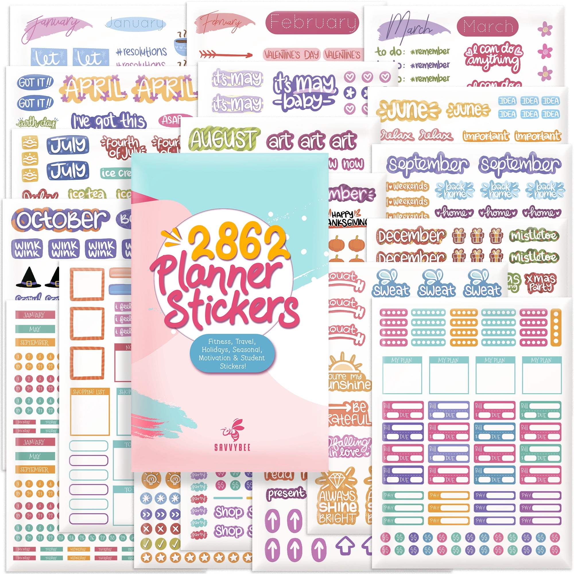 classic planner school calendar weekly layout Planner stickers ...