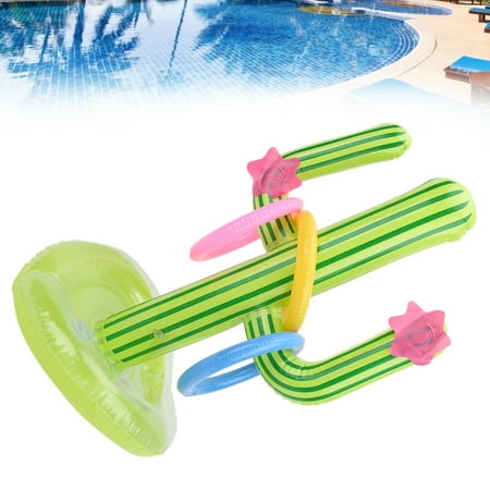 Gupbes Kids Outdoor Swimming Pool Inflatable Cactus Rings Toss Game ...
