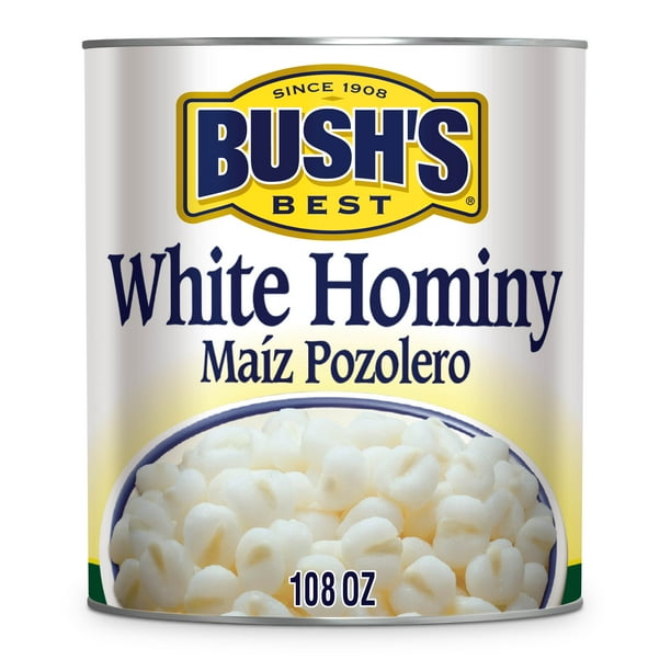 Bush's Best White Hominy, 108 oz can - Walmart.com