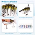 6 Pack 7-Segment Jointed Fishing Lures with Carry Case – Lifelike ...