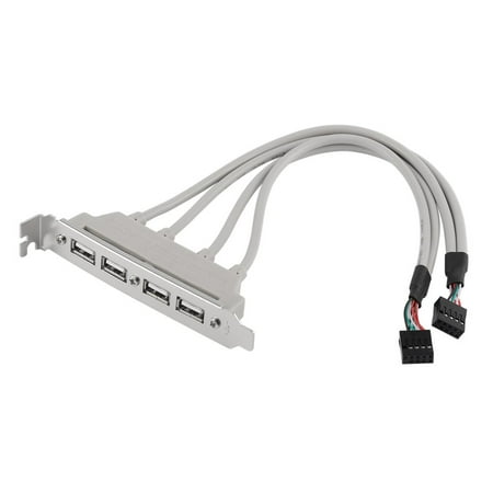 PC Motherboard 4-Ports USB2.0 Hub With 9 Pin Header Rear Panel ...