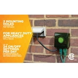 Woods Outdoor 24-Hour Heavy Duty Mechanical Plug-In Timer, 2 Grounded ...