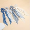 4pcs fashionable blue and white silk large intestine ribbon for daily ...