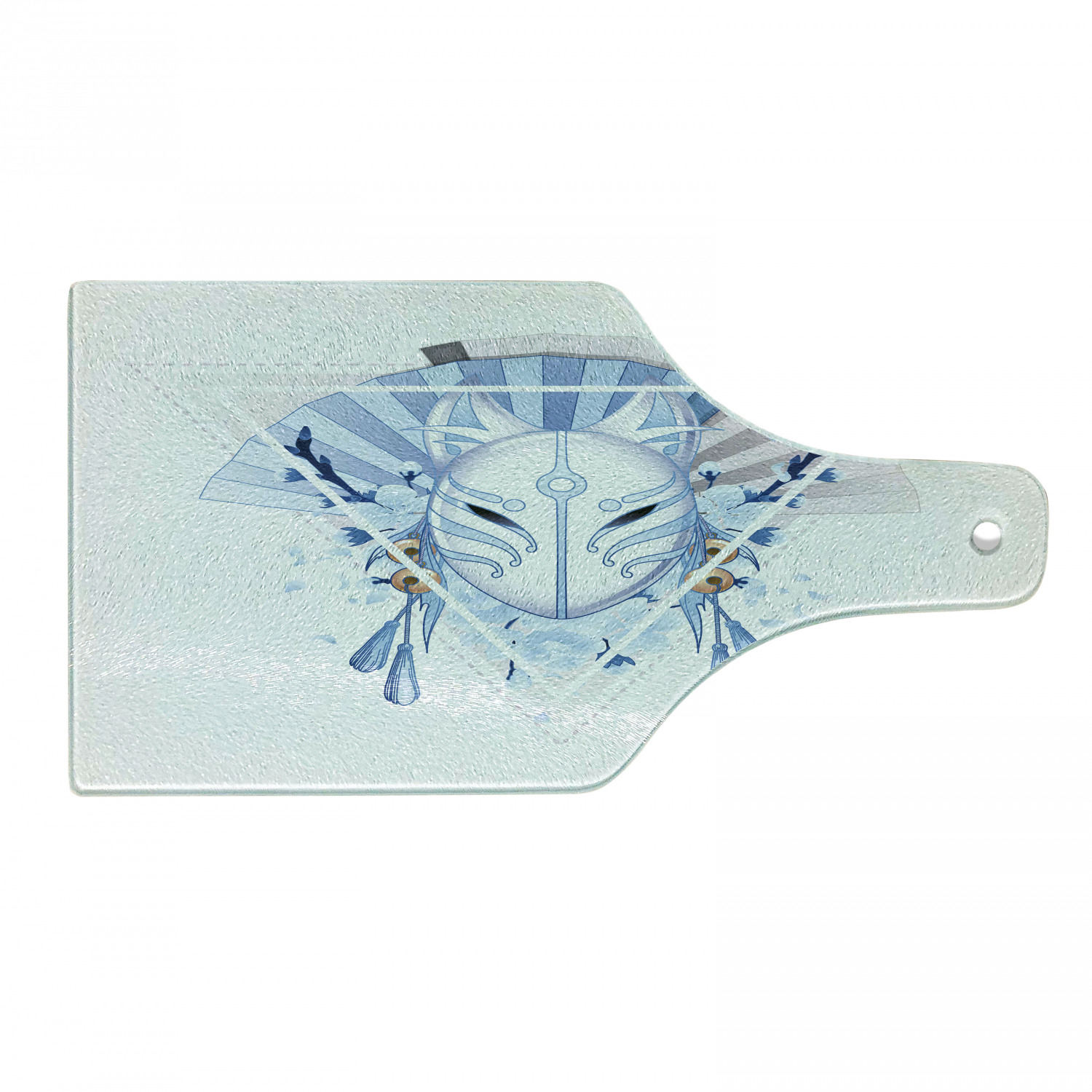 Kabuki Cutting Board, Fox Form Kitsune Japan Culture Theme Triangle ...