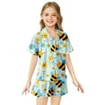 Big Girls' 2 Piece Outfits Festival Printed Silk Imitation Pajama Short ...