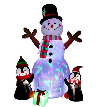 Wangscanis Christmas Inflatable Snowman with LED Light, Standing ...