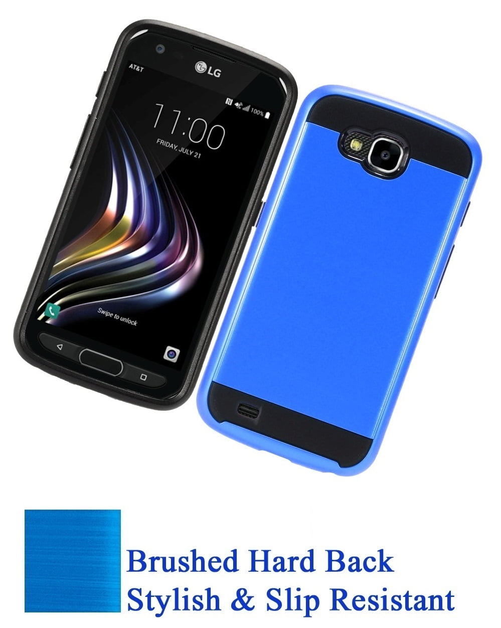 for 5.2" LG X Venture LV9 xventure Case Phone Case Hybrid Brushed Hard ...
