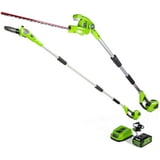 Greenworks 40V 20" Battery Powered Pole Saw with Hedge Trimmer ...
