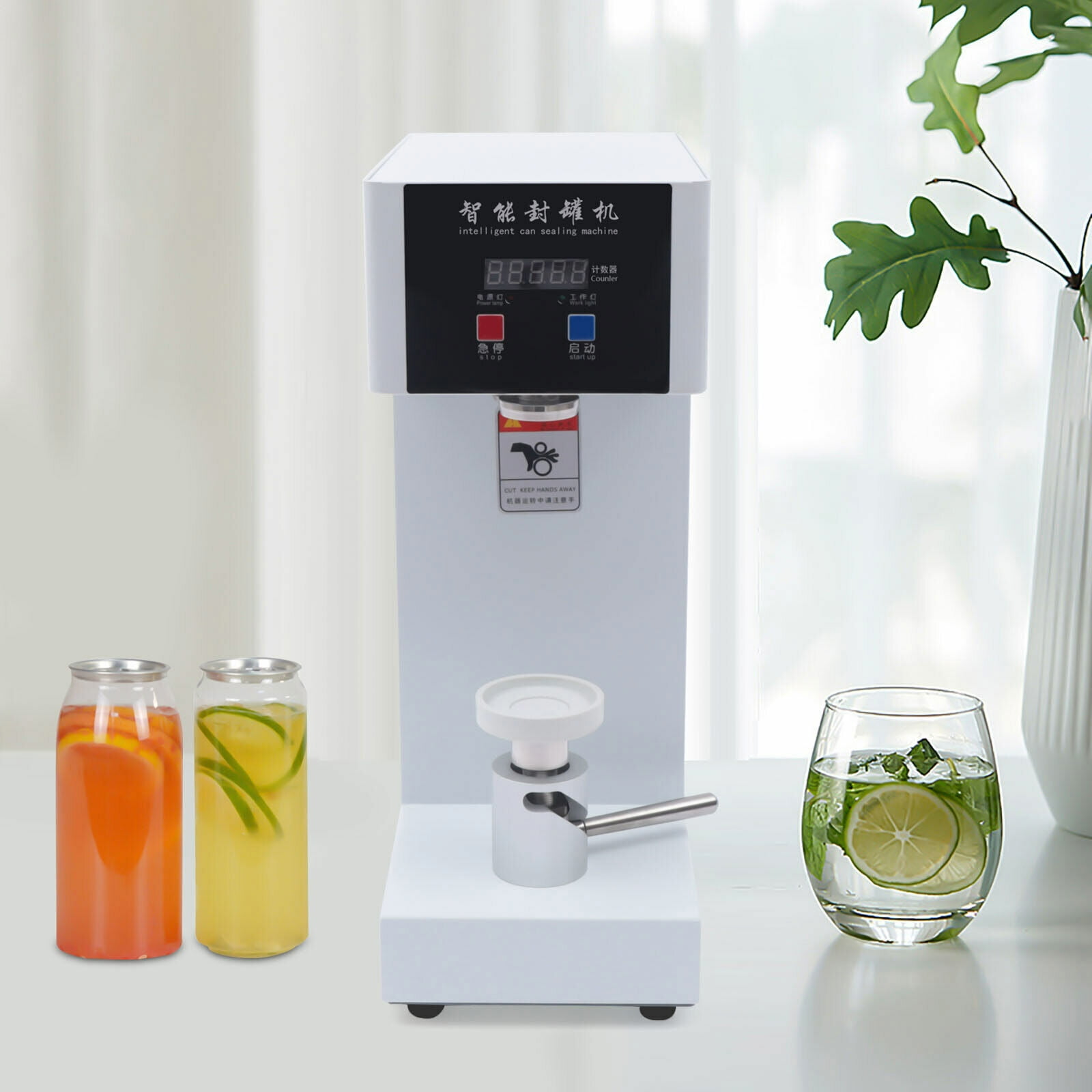 Commercial Smart Tin Can Sealer Beverage Seal Machine Plastic Drink ...