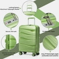 Joyway 3-Piece Front Opening Cover Carry-on Luggage Side Hooks TSA Lock ...