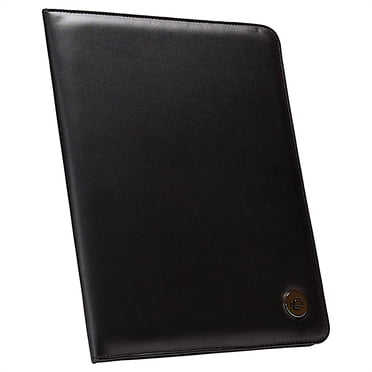 Samsill Contrast Stitch Leather Zipper Padfolio, 8.5"x11" Writing Pad ...