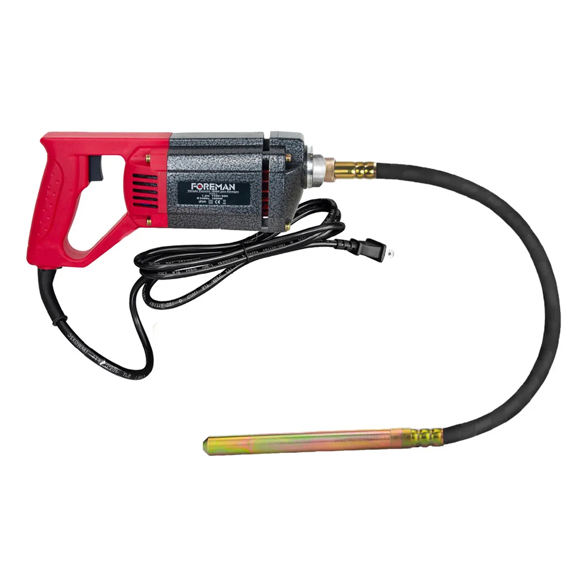 Vibrador Eléctrico De Hormigón Concreto 1000w 1hp 1.2m 110v | Bodega ...