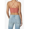 TheMogan Women's Padded Lace Bralette Cross Strap & Stretchy Smocked ...
