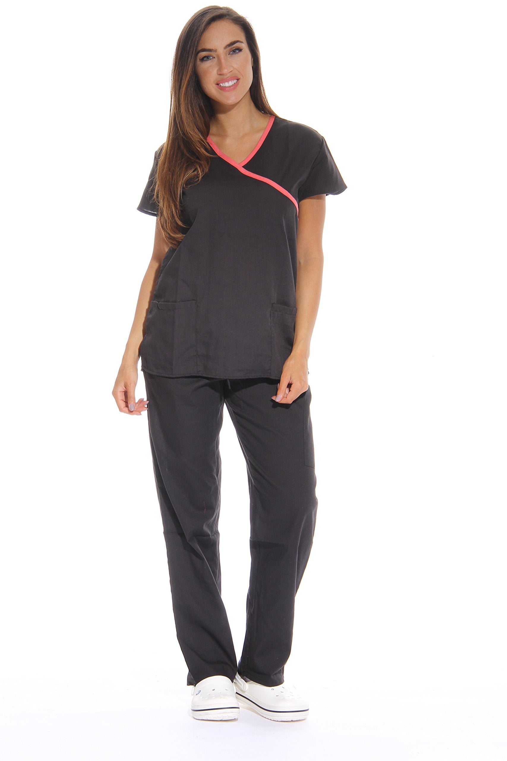 Just Love Women's Nurse Scrub Sets - Mock Wrap Style for Comfort and ...