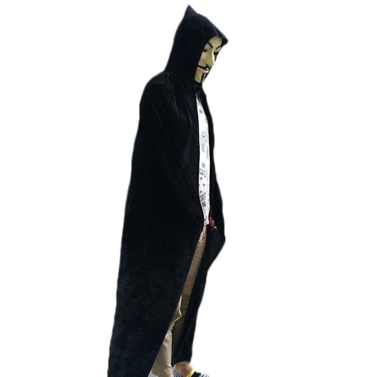 Click here for Gupgi Adult Halloween Velvet Cloak Cape Hooded Med... prices