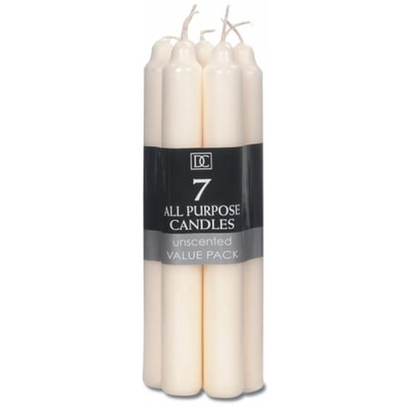 Unscented All-Purpose Candles 7" 7/Pkg-Ivory | Walmart Canada