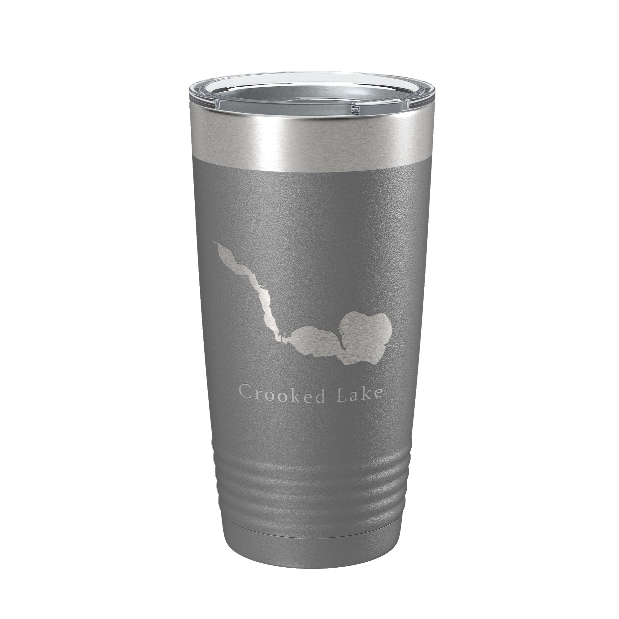 Crooked Lake Map Tumbler Travel Mug Insulated Laser Engraved Coffee Cup ...