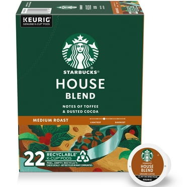 Starbucks, Decaf House Blend Medium Roast K-Cup Coffee Pods, 22 Count K ...