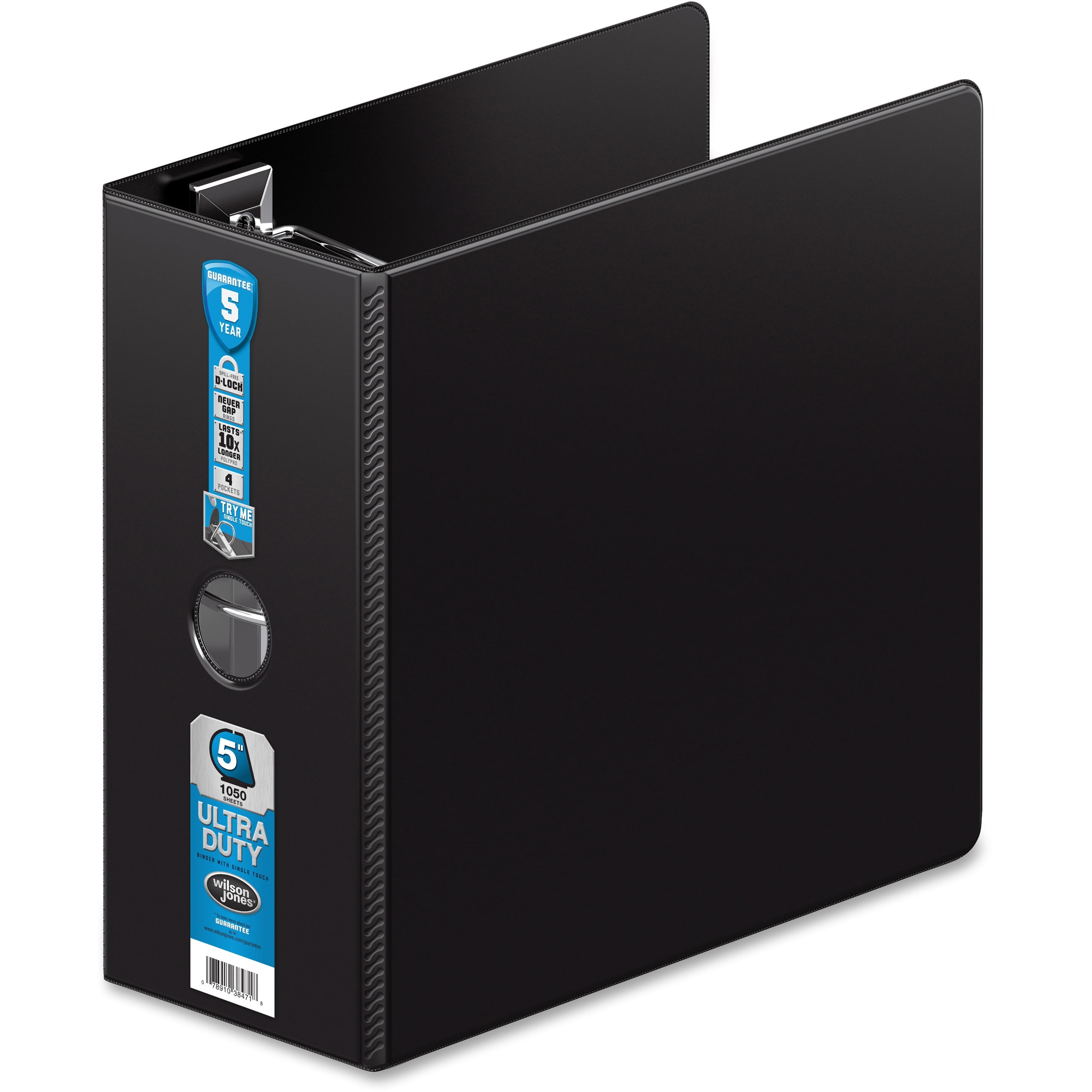 Wilson Jones, WLJ87615, 876 Locking D-Ring Binders, 1 Each, Black ...