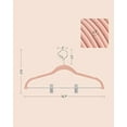 30-Pack Pants Hangers, 16.7-Inch Long Velvet Hangers with Adjustable ...