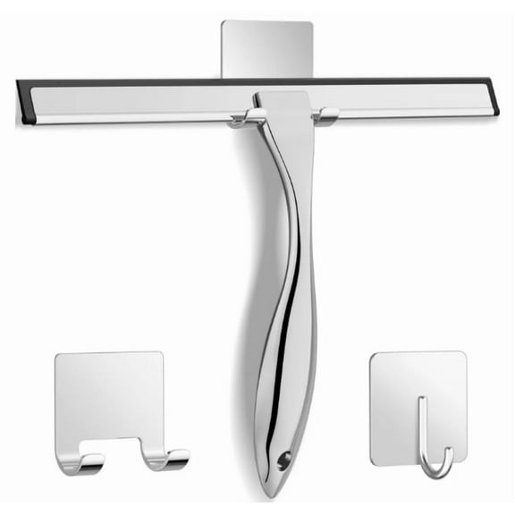10 Inch, All-Purpose Stainless Steel Shower Squeegee for Shower Glass ...