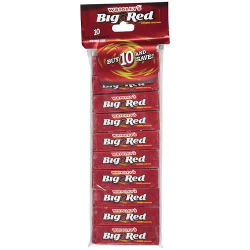 Wrigley's Big Red Flavor Gum, 5 Pieces, 10 Count - Walmart.com