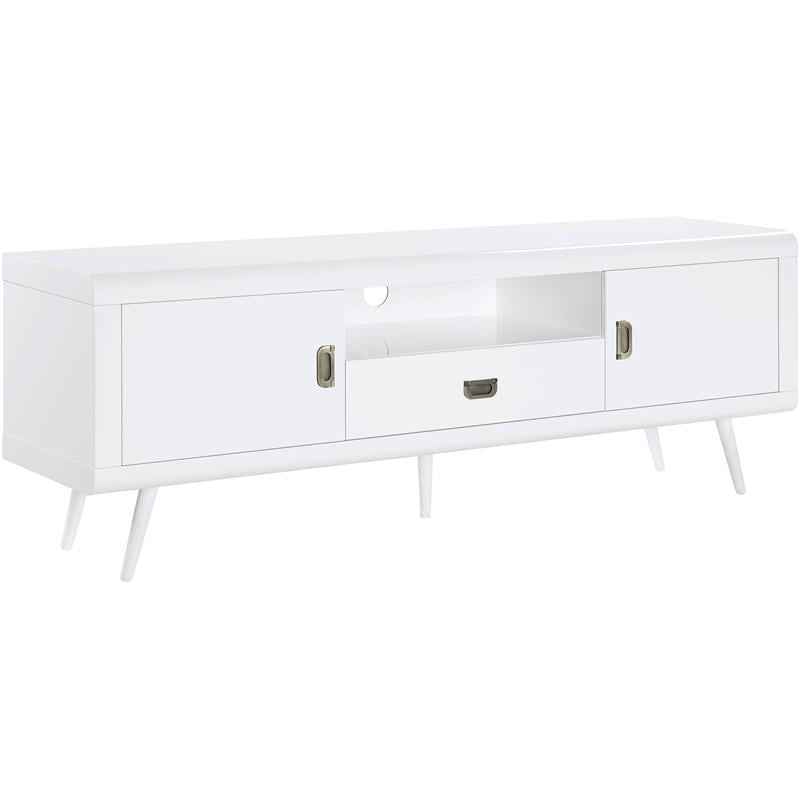 Bowery Hill Contemporary TV Stand in White High Gloss Finish - Walmart.com