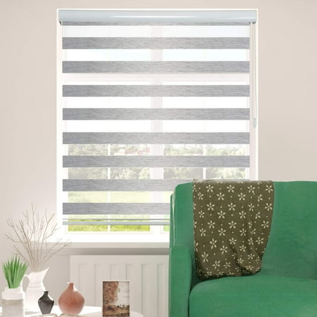 ShadesU Window Blind Dual Layer Zebra Roller Light Filtering Sheer ...