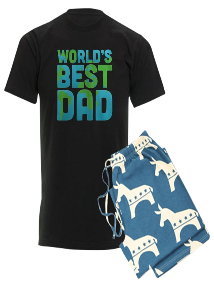 CafePress - World's Best Dad Pajamas - Men's Dark Pajamas - Walmart.com
