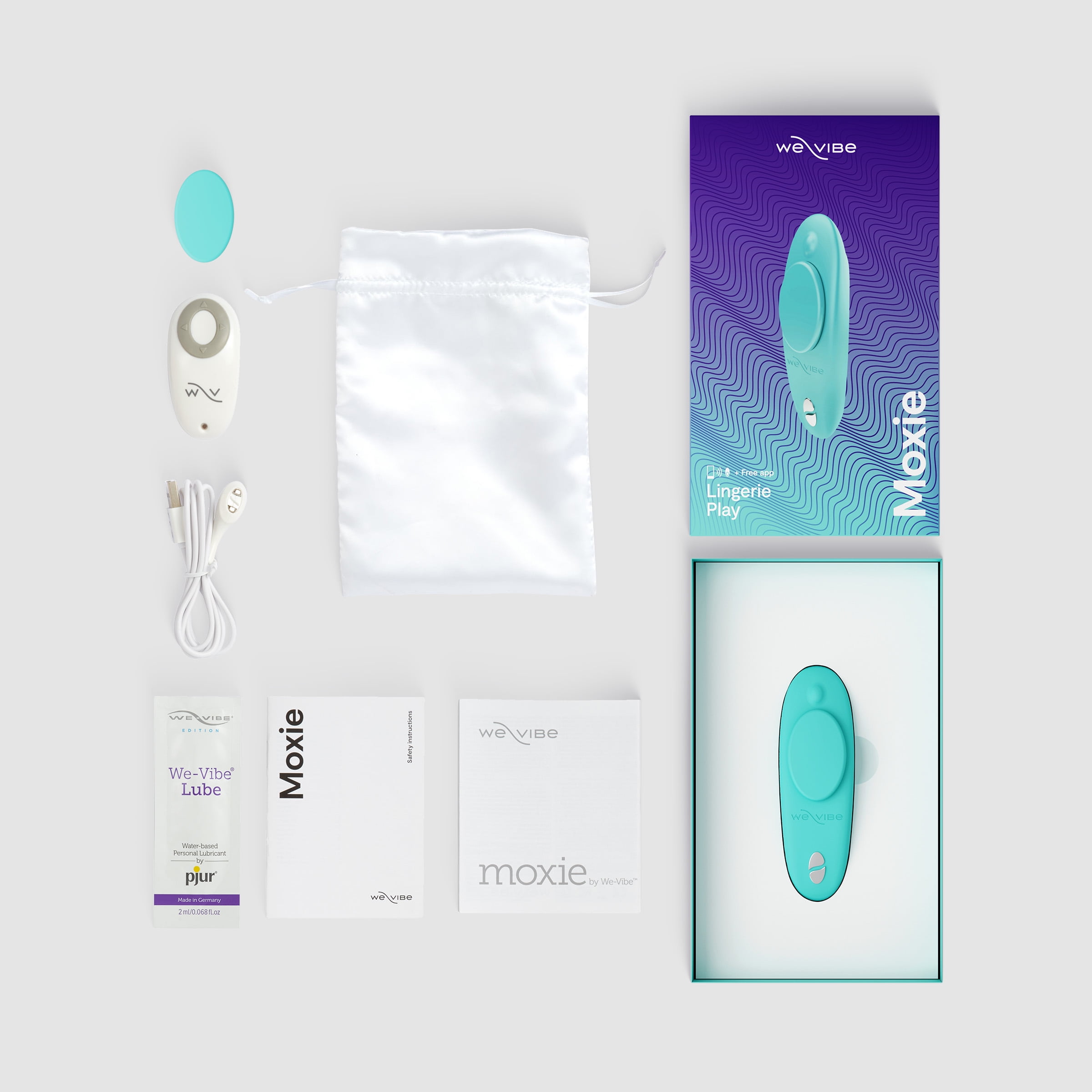 We-Vibe Moxie+ Wearable Panty Vibrator, Aqua - Walmart.com