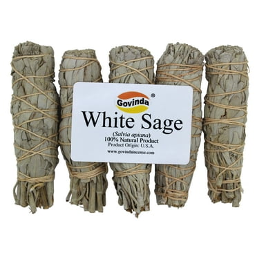 Govinda - Pack of 3 Mini White Sage Smudge Stick, 4 Inch Long - Walmart.com