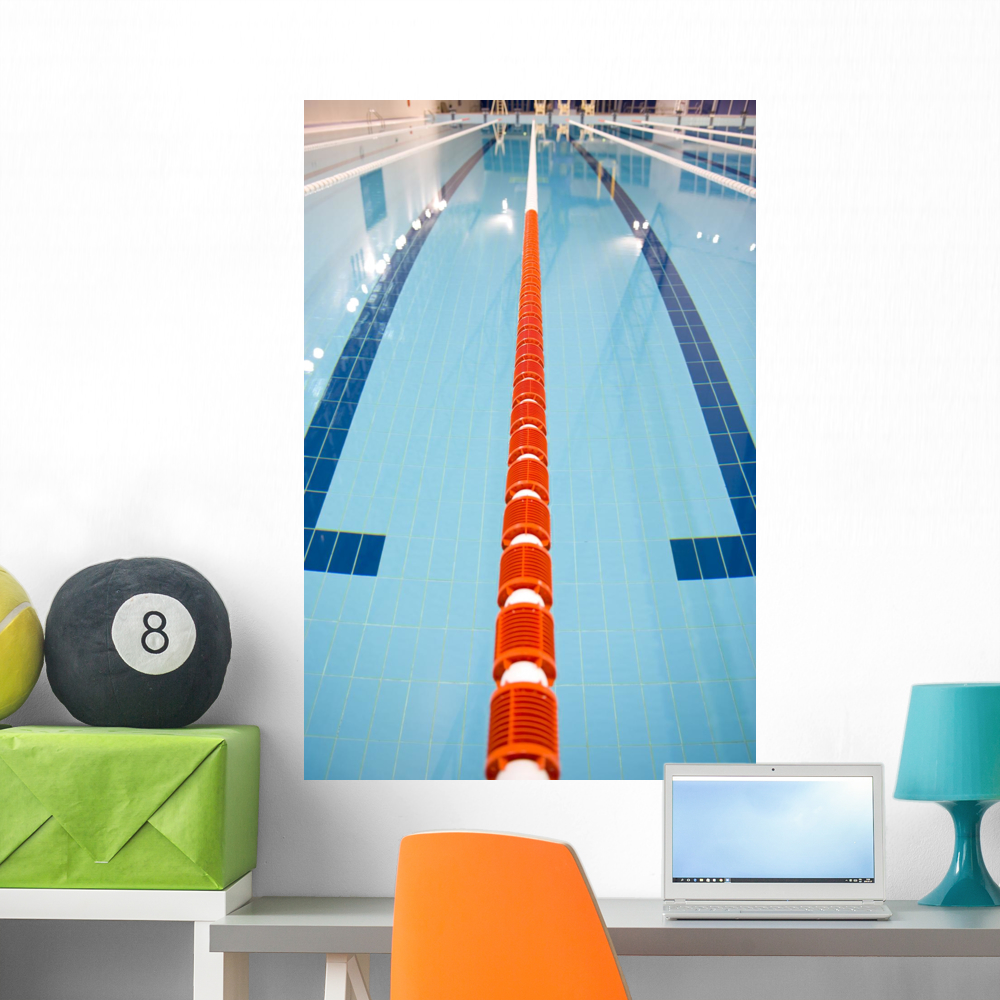Olympic Swimming Pool Wall Mural by Wallmonkeys Peel and Stick Graphic ...