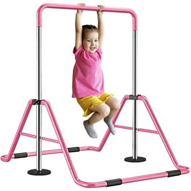 Safly Fun Gymnastics Bar for Kids, Height Adjustable Junior Training ...